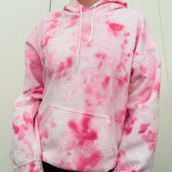 Tops | Pink Tye Dye Sweatshirt | Poshmark